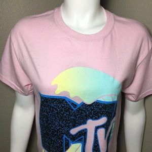 MTV | Shirts | Mtv Tshirt Pink 8s Retro Vibe Xl | Poshmark